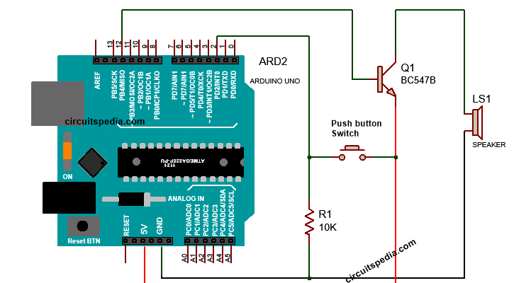 Bird sound generator circuit using arduino, Birds sound tone generator
